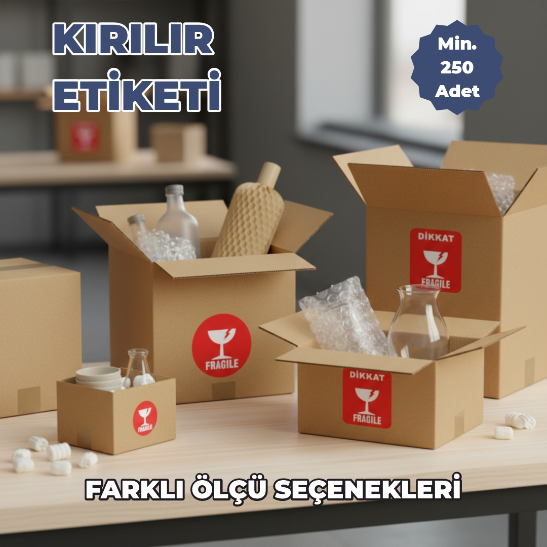 Kırılır Etiketi Baskı | Kargo Fragile Sticker – Dikkat Kırılabilir ...