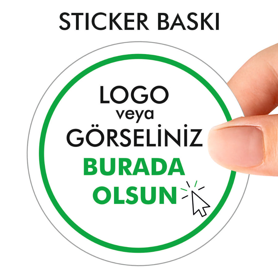 Sticker & Etiket | Yuvarlak · Kuşe Kağıt · Özelleştirilebilir ...